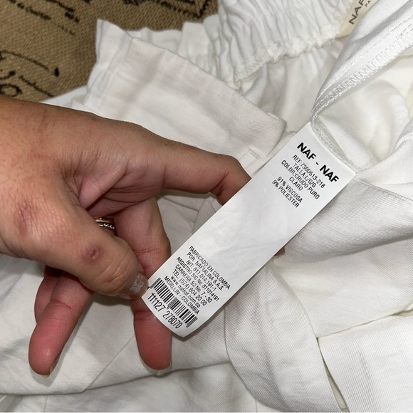 NAF NAF | Pants & Jumpsuits | Naf Naf Paris Nwt Crudo Puro White Tie ...